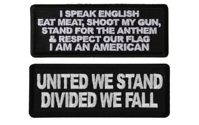 Patriotic Saying Patches - Sew or Iron on - Embroidered - TheCheapPlace.com