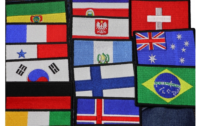 Embroidered International Flag Patches - Sew or Iron on - TheCheapPlace.com