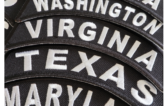 50 US State Names Patches - Sew or Iron on - Embroidered ...