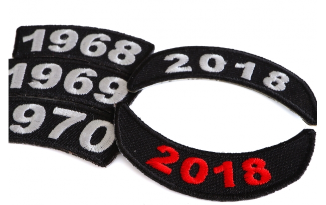 Year Patches - 2023 - 2022.. Sew or Iron on - Embroidered ...