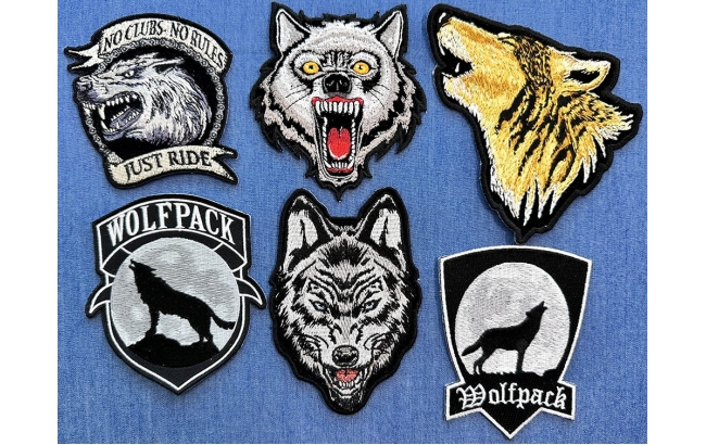 Wolf Patches for Jackets - Sew or Iron on - Embroidered - TheCheapPlace.com