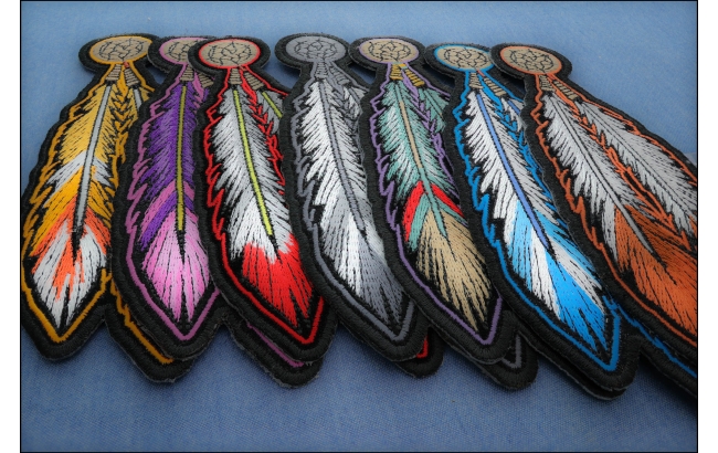 Feather Patches - Sew or Iron on - Embroidered - TheCheapPlace.com