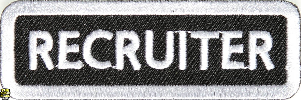 Recruiter Patch White | Embroidered Patches