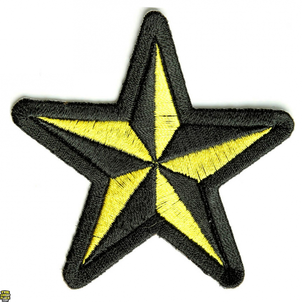 Black And Yellow Star Patch | Embroidered Patches