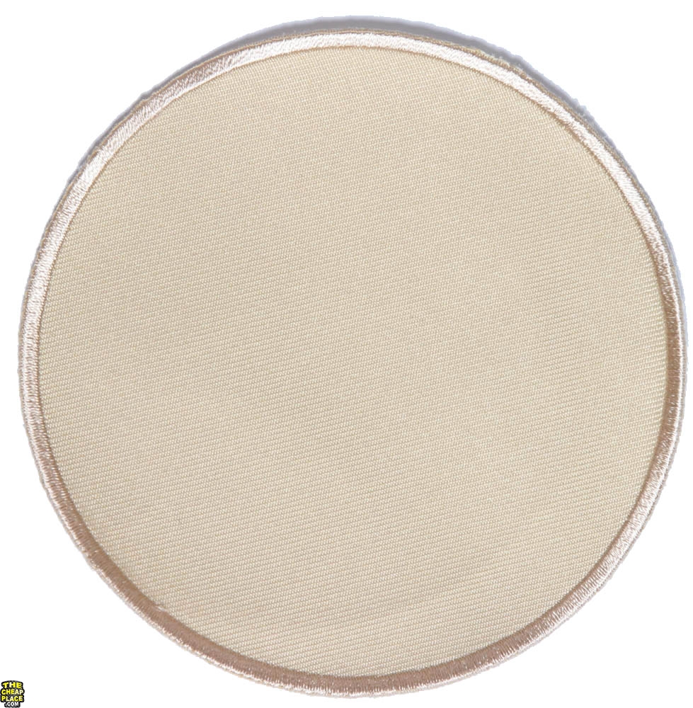Beige 4 Inch Round Blank Patch | Embroidered Patches