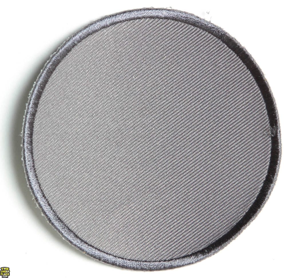 Gray 3 Inch Round Blank Patch | Embroidered Patches
