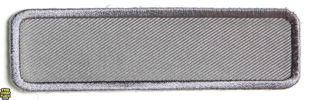 Gray Name Tag Blank Patch