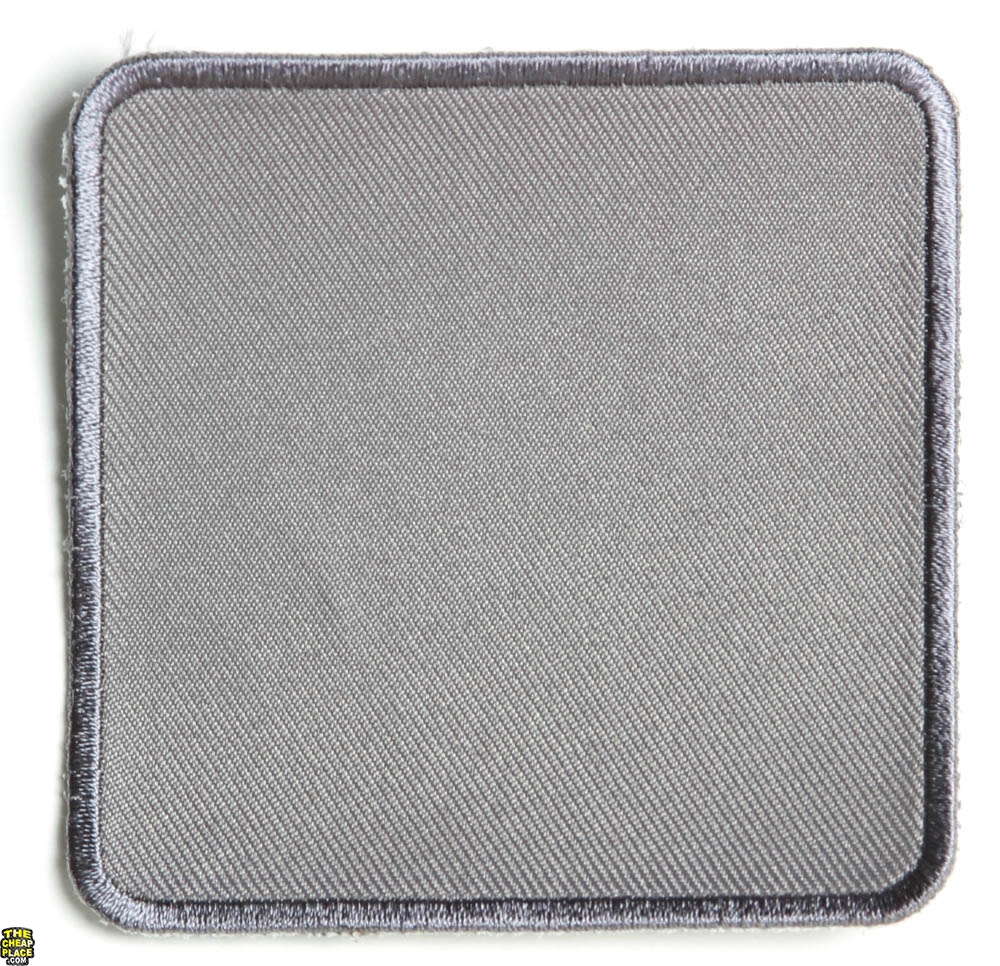 Gray 3 Inch Square Blank Patch | Embroidered Patches