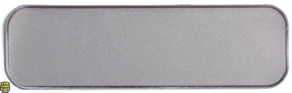 Gray 10 Inch Straight Blank Patch | Blank Patches -TheCheapPlace