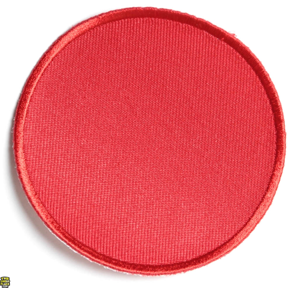 Red 3 Inch Round Blank Patch | Embroidered Patches