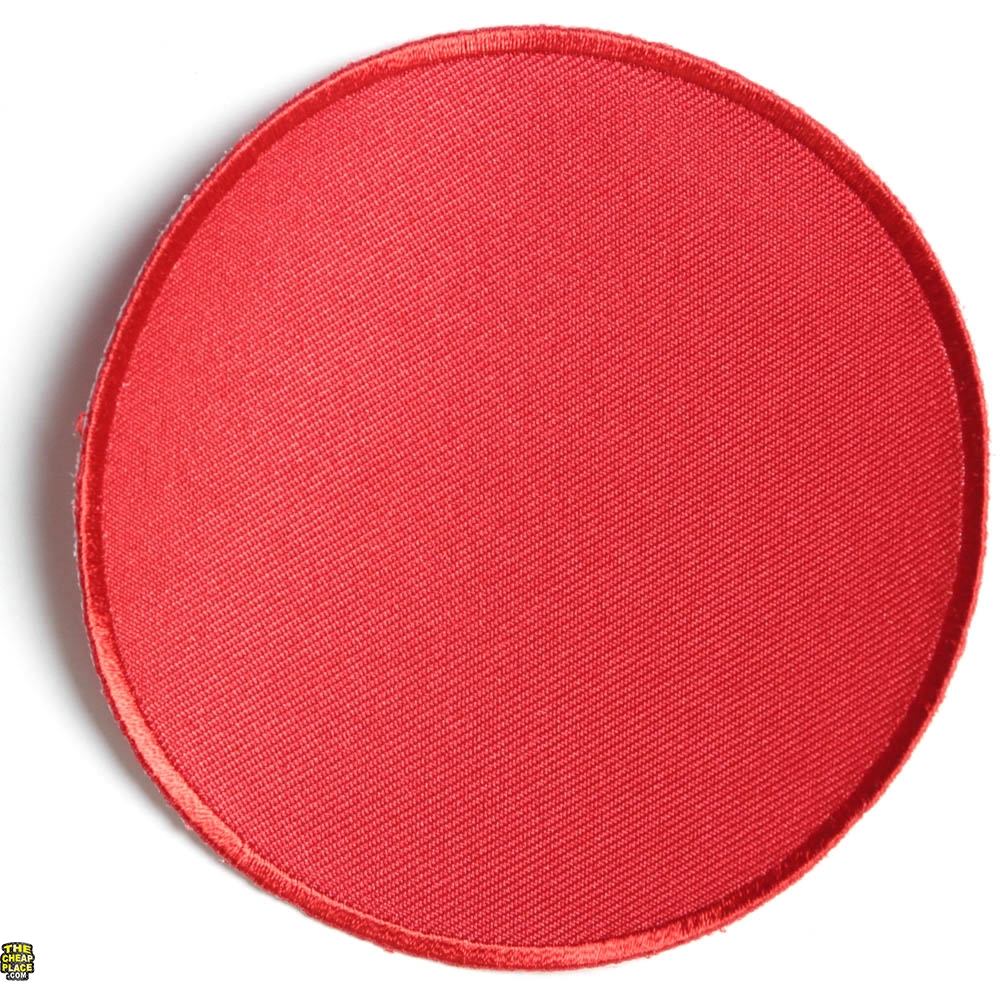 Red 4 Inch Round Blank Patch | Embroidered Patches