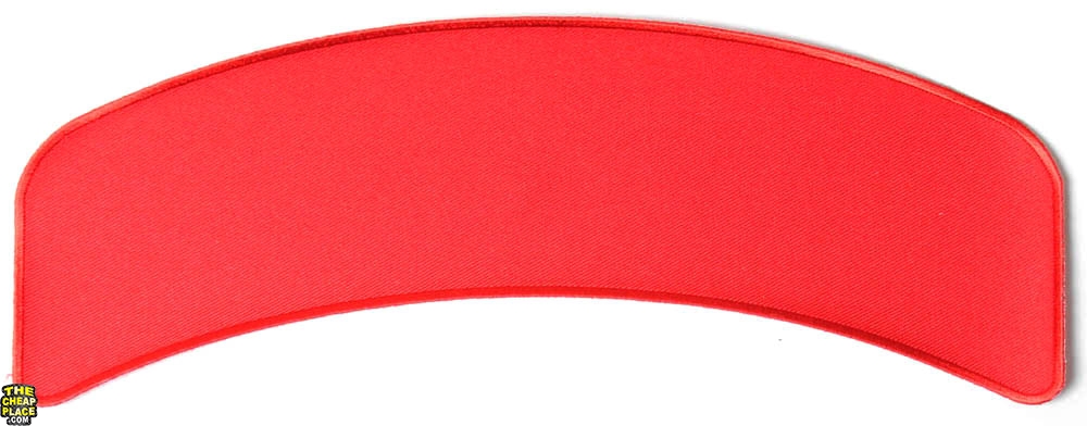 Red 11 Inch Arched Blank Patch Rocker | Embroidered Patches