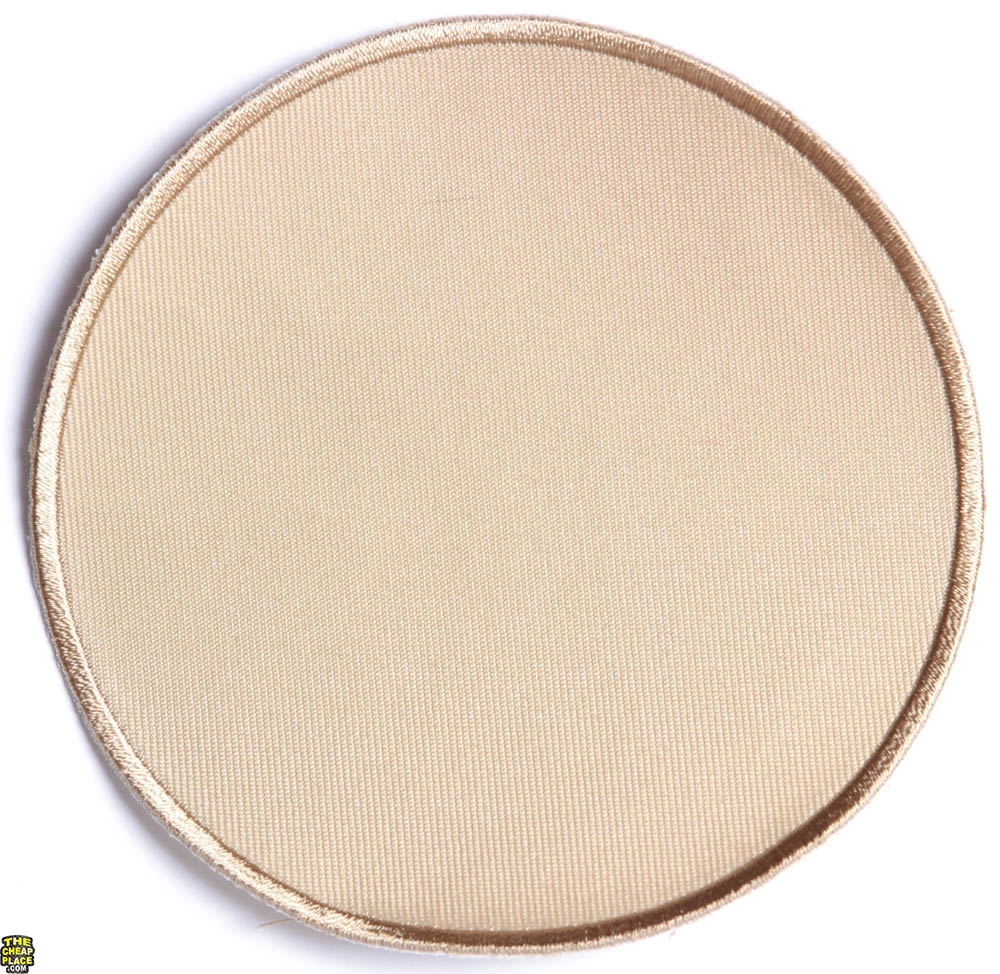 Tan 4 Inch Round Blank Patch