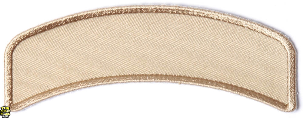 Tan 4 Inch Arched Blank Patch Rocker | Embroidered Patches - TheCheapPlace