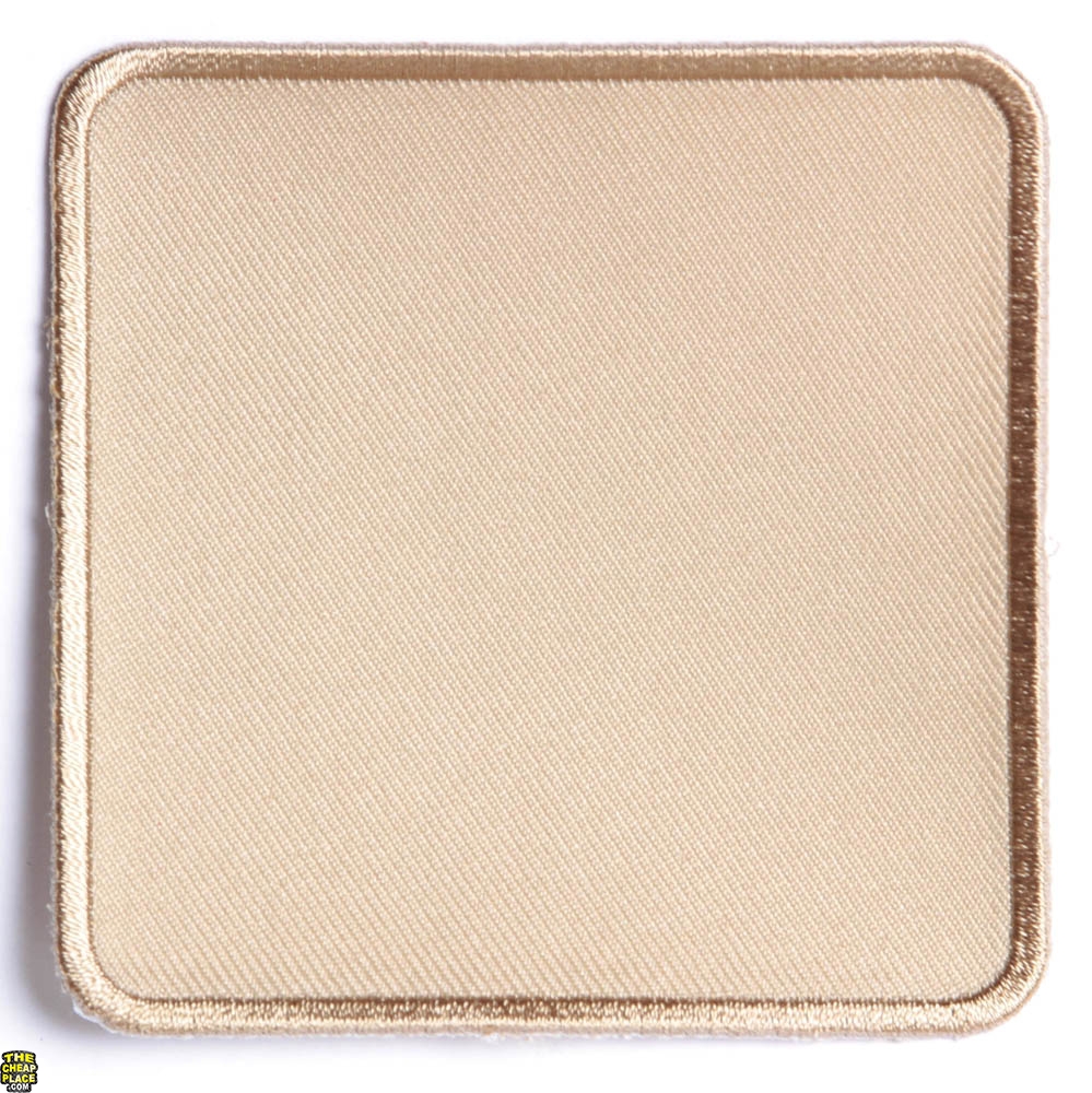Tan 3 Inch Square Blank Patch | Embroidered Patches