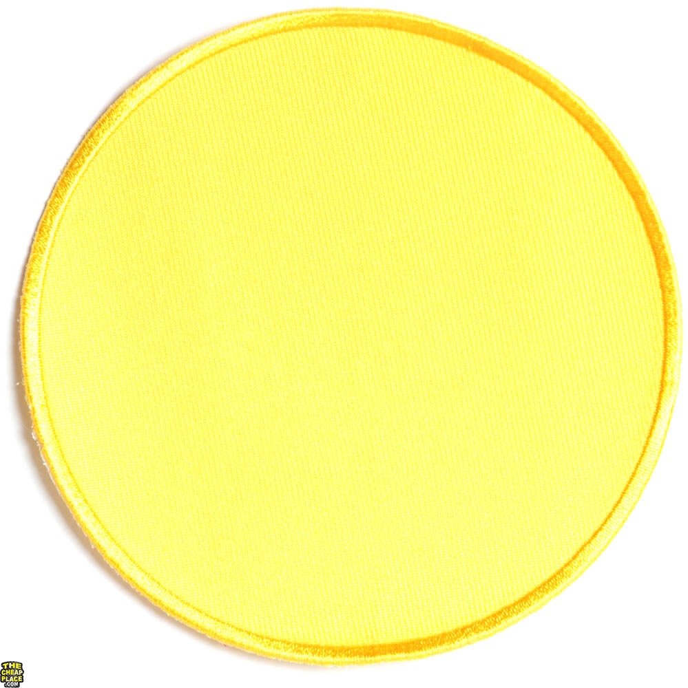 Yellow 4 Inch Round Blank Patch | Embroidered Patches
