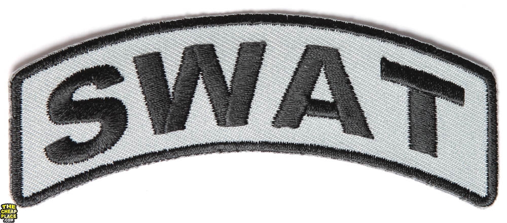 Swat Rocker Patch Black Gray | Embroidered Patches