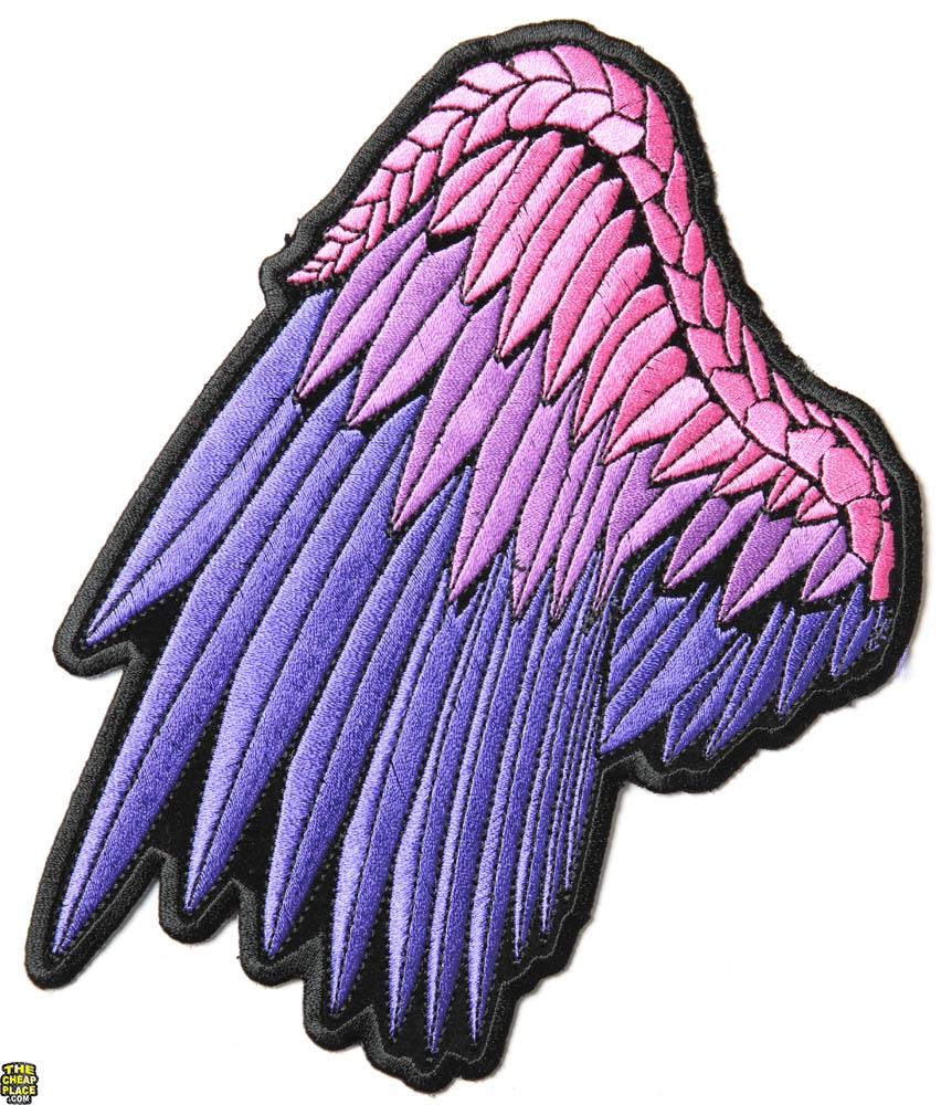 Pink Left Angel Wings Patch | Embroidered Patches