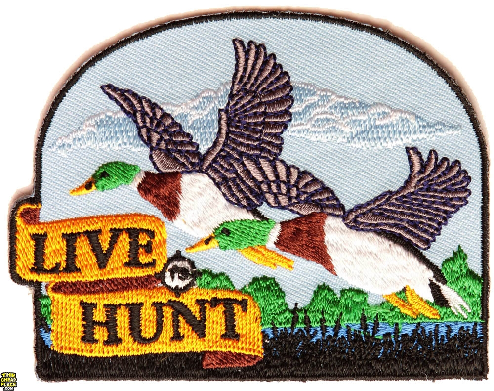 Live To Hunt Patch For Duck Hunters | Embroidered Patches