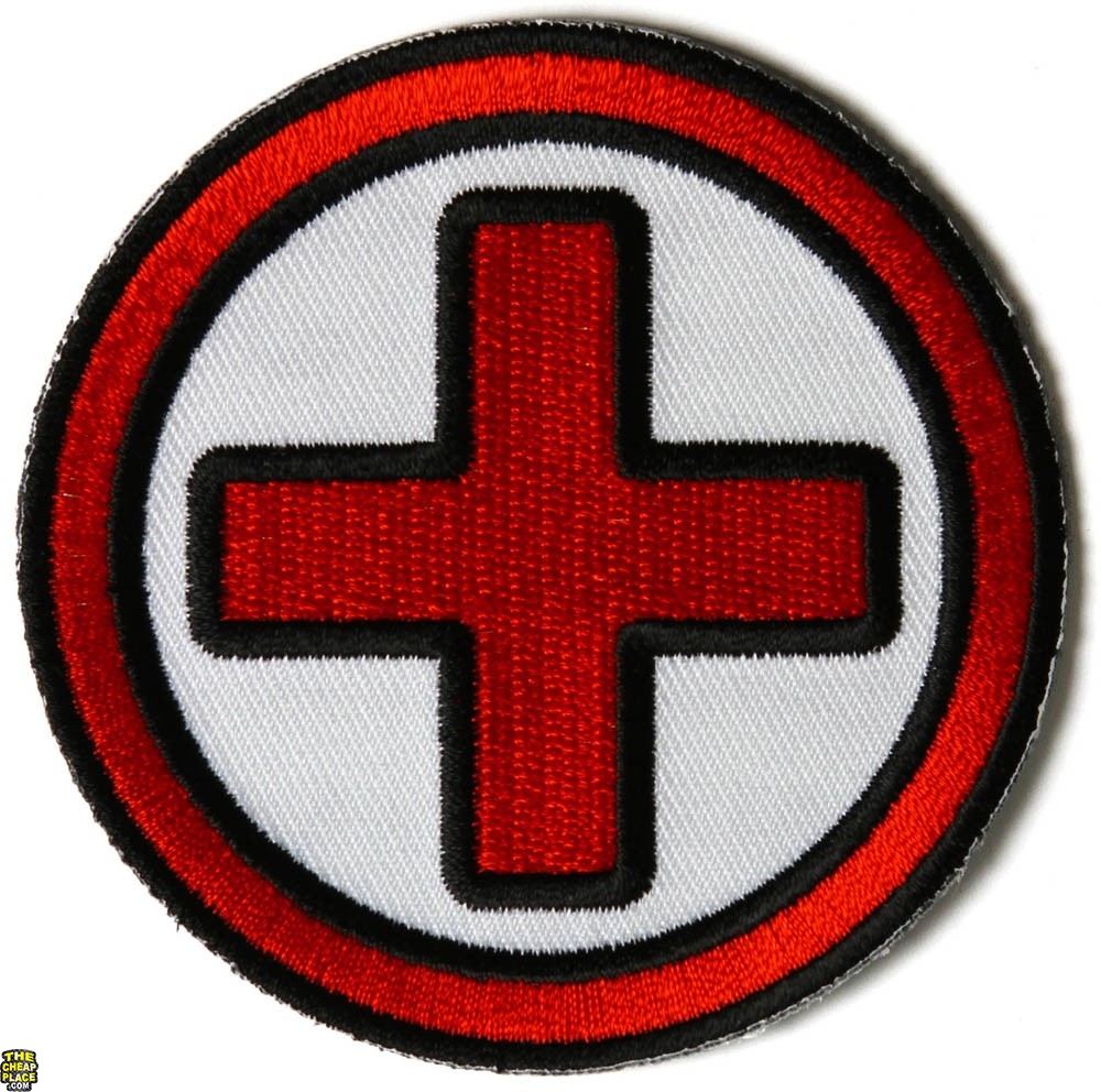 Red And Black Cross Medic Patch