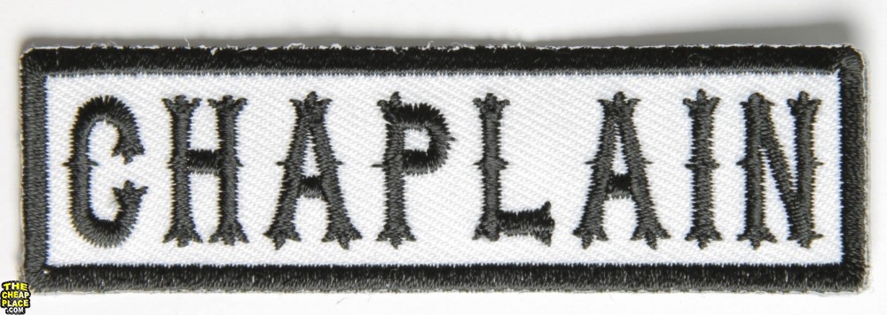 Chaplain Patch Black On White