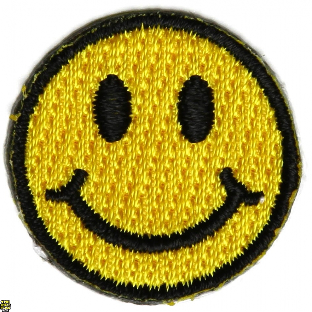 Smiley Patch 1 Inch Yellow