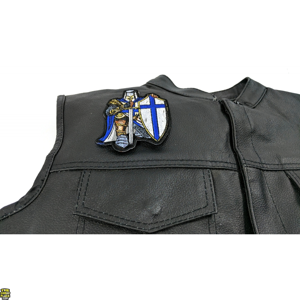 Blue Crusader Knight Small Patch | Christian Patches -TheCheapPlace