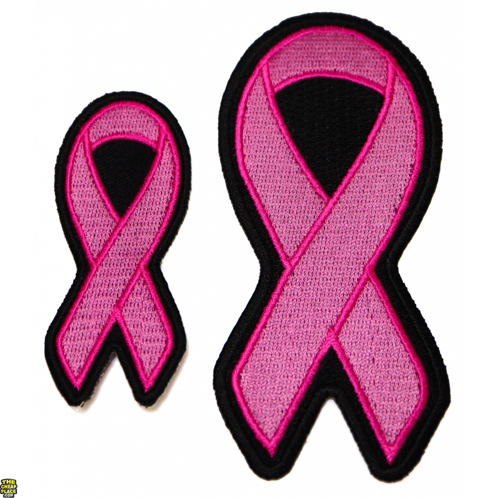 Two Pink Ribbon Patches | Support Ribbons -TheCheapPlace