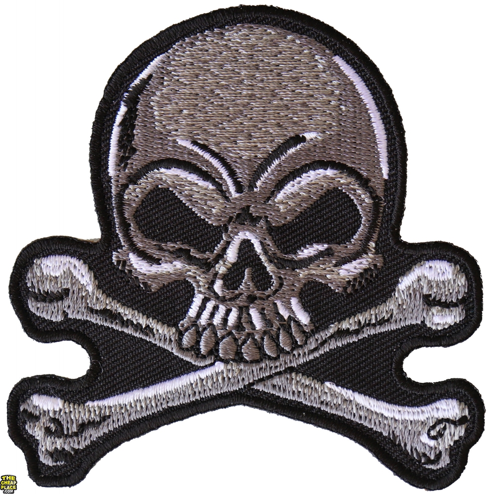 Gray Skull Patch - TheCheapPlace
