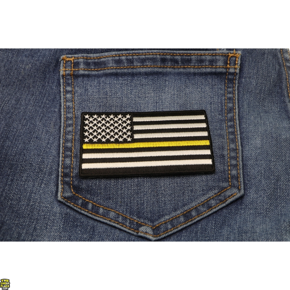 Subdued Yellow Stripe American Flag Patch | American Flag Patches ...