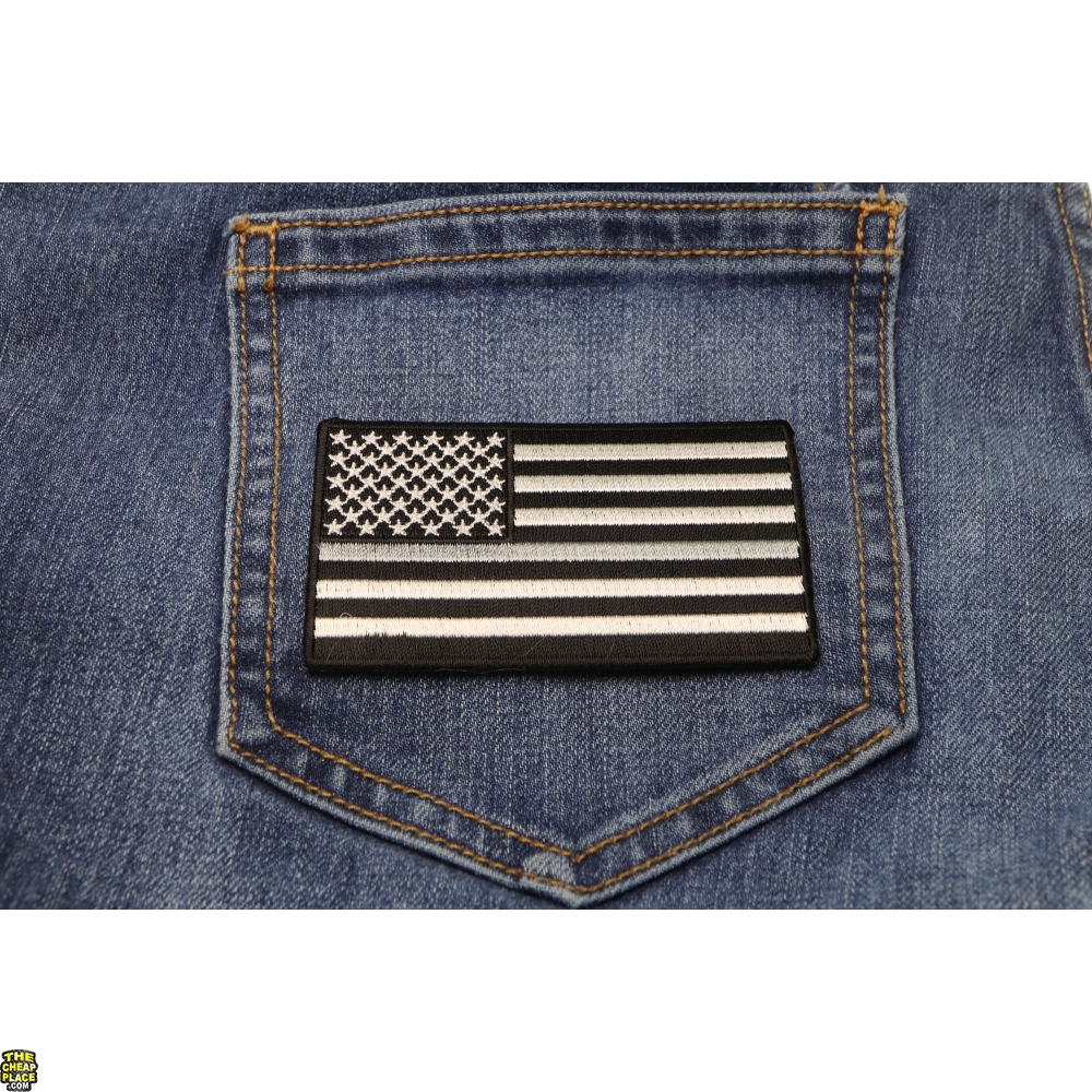Thin Silver Line American Flag For Corrections | American Flag Patches ...