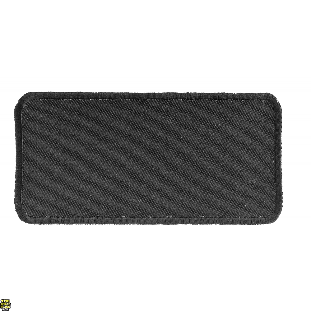 Black 4 Inch Rectangular Blank Patch | Blank Patches -TheCheapPlace