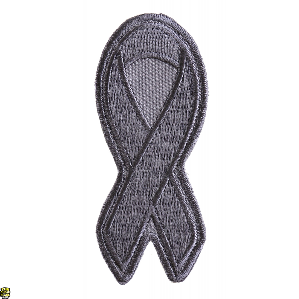 Gray Asthma Awareness Ribbon Patch | Support Ribbons -TheCheapPlace