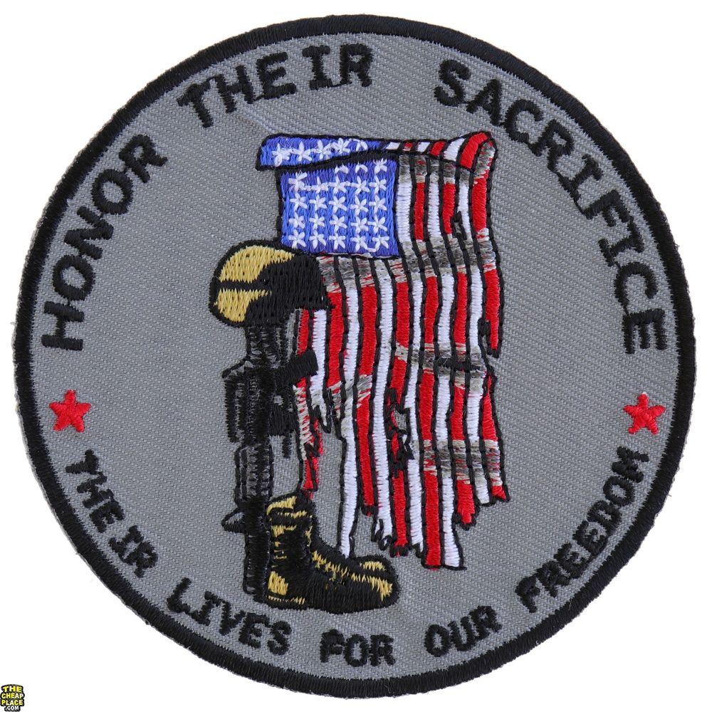 Honor Their Sacrifice Memorial Patch | Patriotic Patches -TheCheapPlace