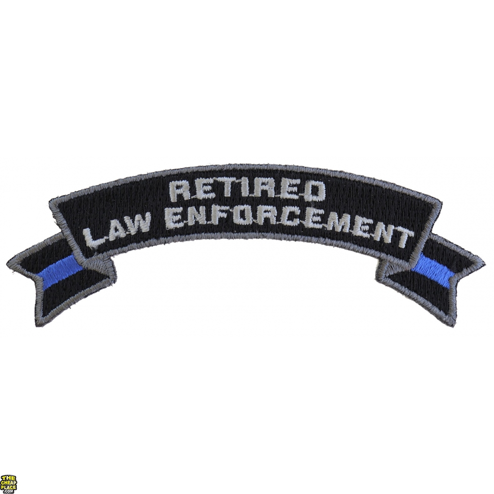 Retired Law Enforcement Rocker Patch | Police Patches -TheCheapPlace