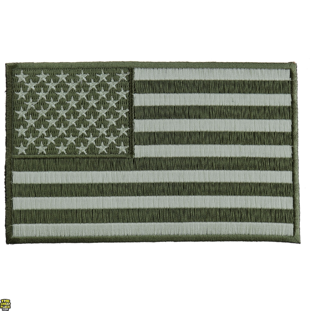 Subdued Green American Flag Patch - TheCheapPlace