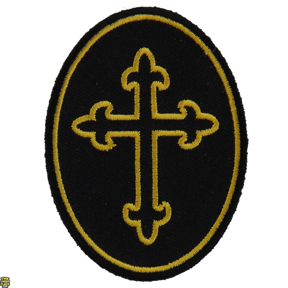 Christian Cross Oval Patch | Christian Patches -TheCheapPlace
