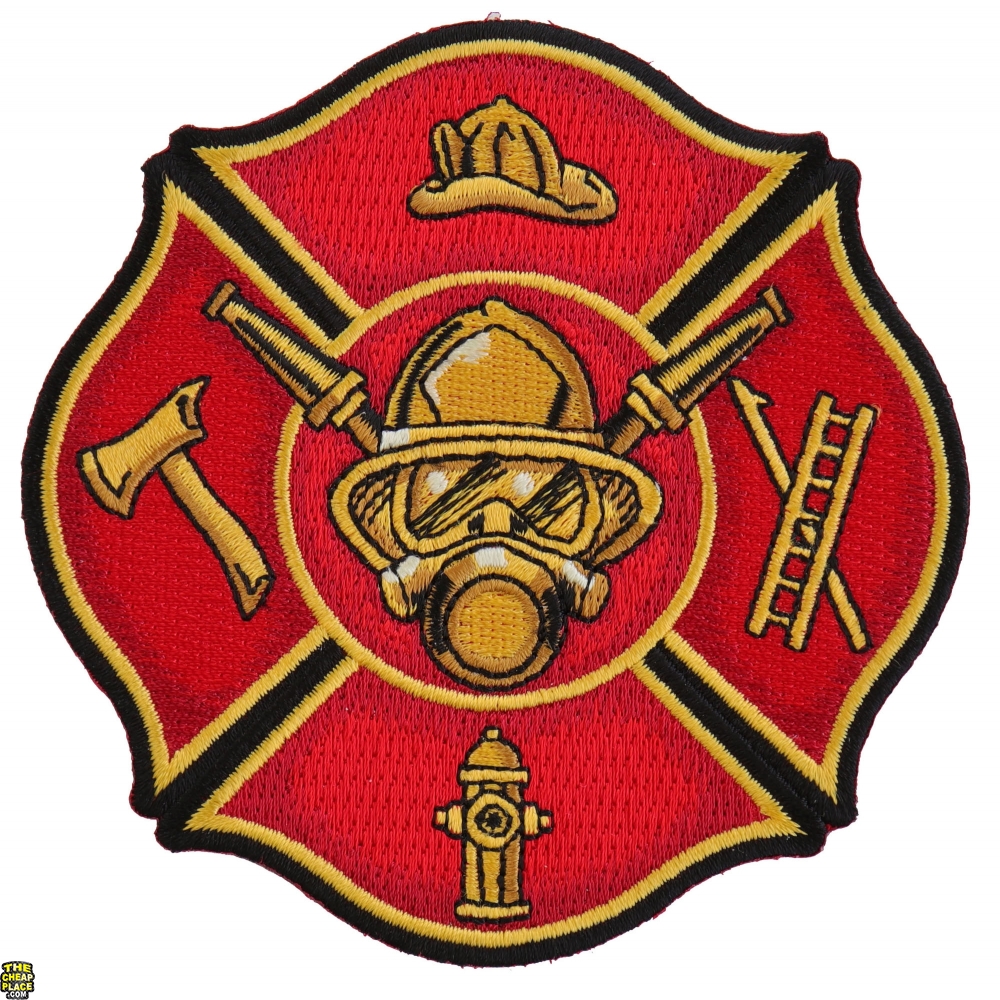 Fire Fighter Axe Ladder Hydrant Cap Patch | Fire Fighter Patches ...