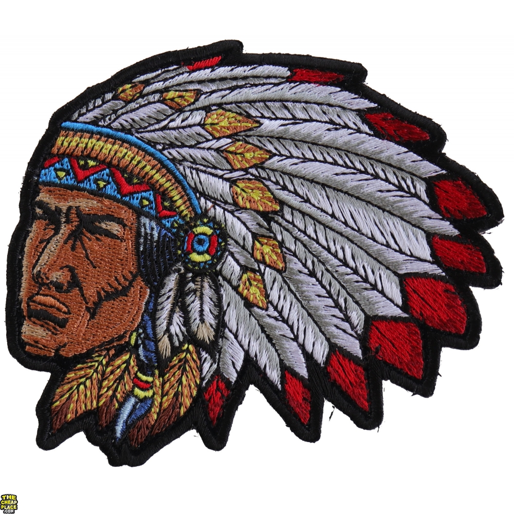 Native American Indian Head Dress Patch - TheCheapPlace