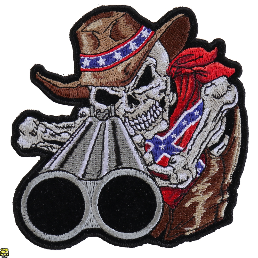 Rebel Cowboy With Shotgun Patch | Southern Rebel -TheCheapPlace