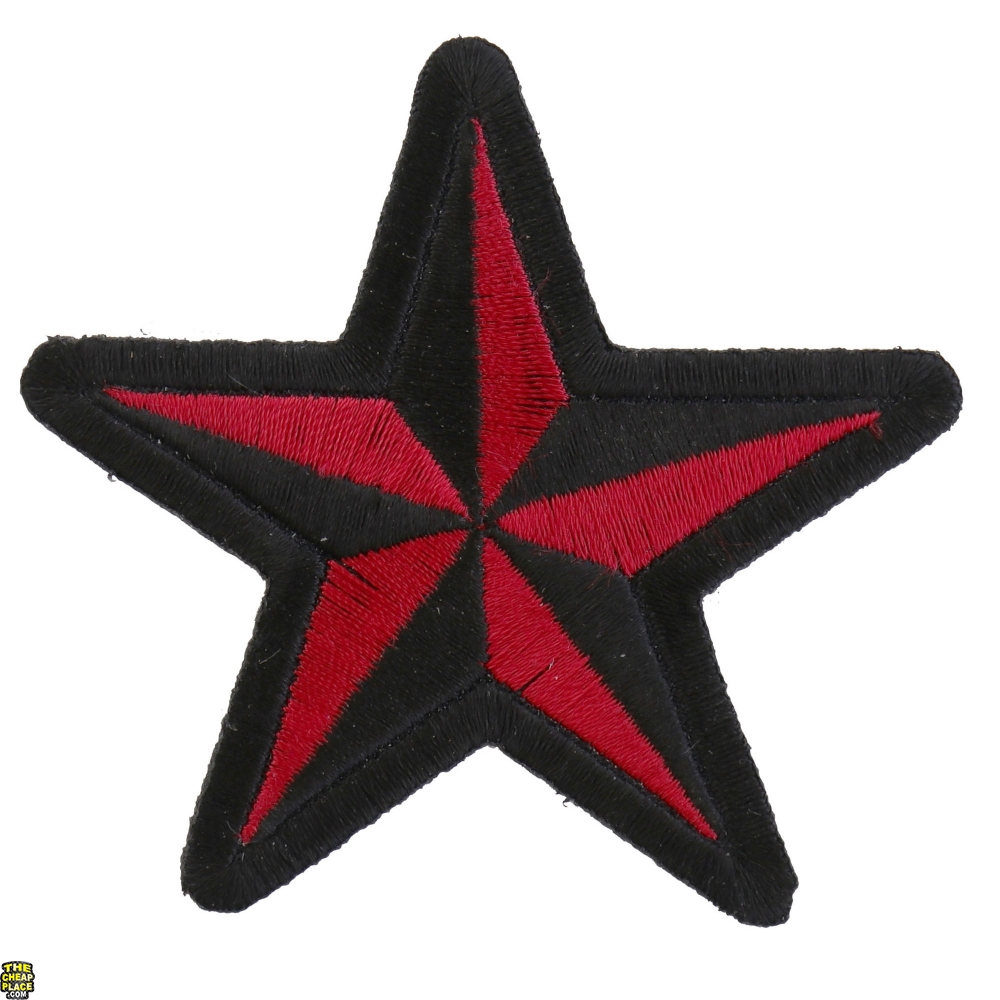 Red Black Star Patch | Novelty Patches -TheCheapPlace