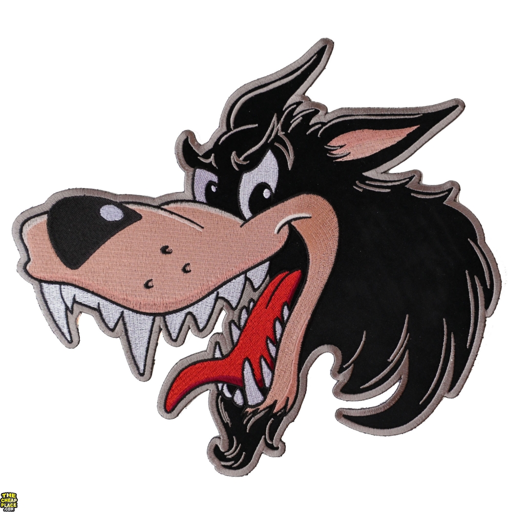 Cartoon Wolf Large Back Patch | Wolf Patches -TheCheapPlace