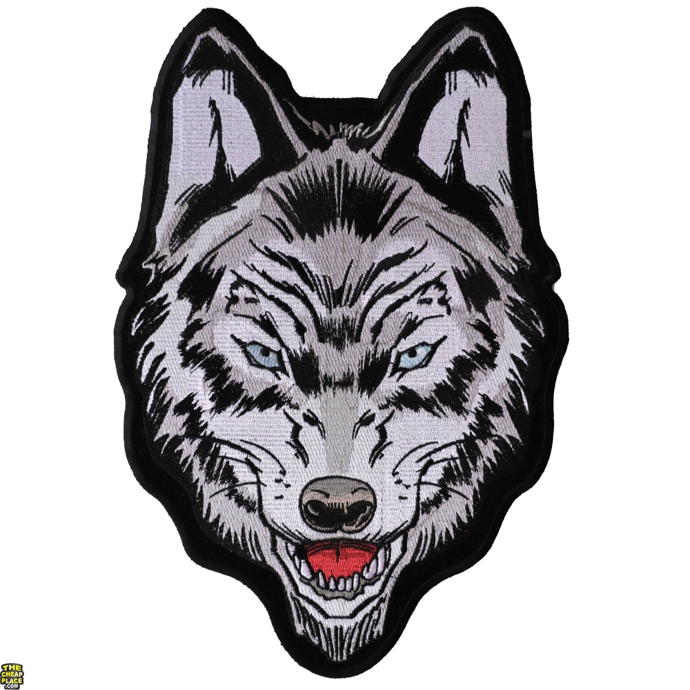 Gray Wolf Embroidered Iron on Patch - TheCheapPlace