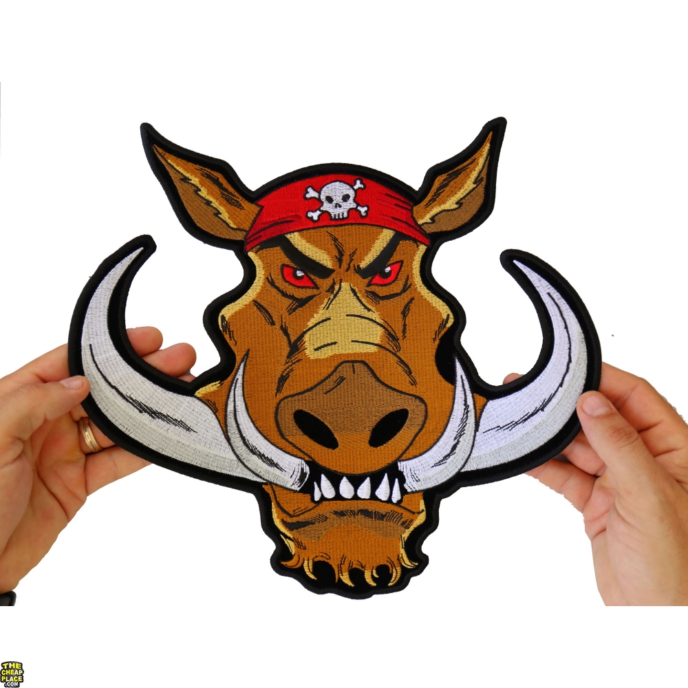 Biker Hog Large Hawg Patch | Wild Animal Patches -TheCheapPlace