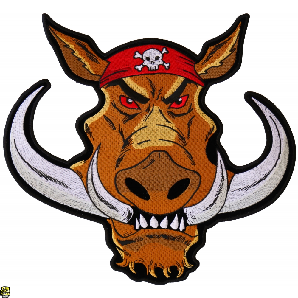 Biker Hog Large Hawg Patch | Wild Animal Patches -TheCheapPlace