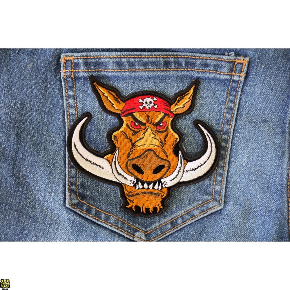Biker Hog Patch Small Hawg | Wild Animal Patches -TheCheapPlace