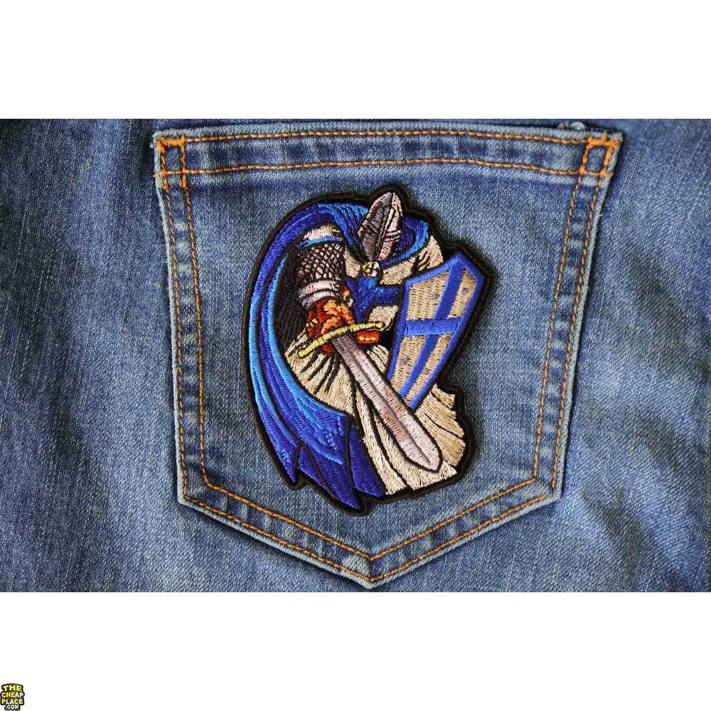 Blue Cape Knight Patch - TheCheapPlace