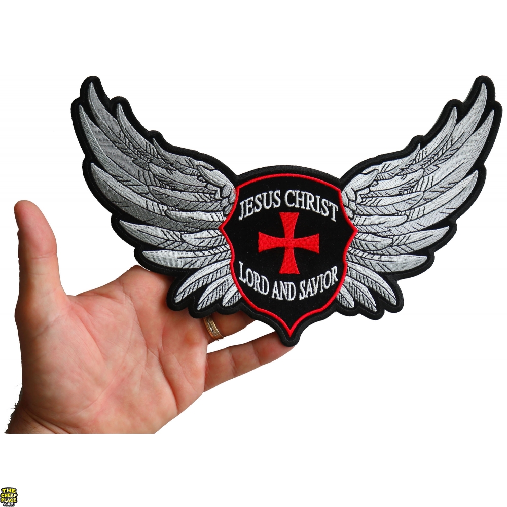 Jesus Christ Lord and Savior Wings Large Christian Back Patch ...