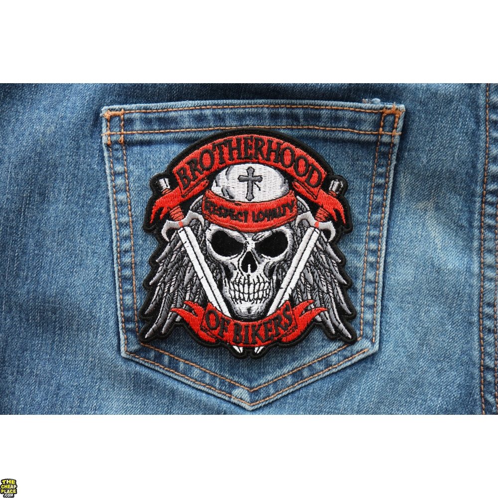 Brotherhood of Bikers Respect and Loyalty Skull Patch - TheCheapPlace