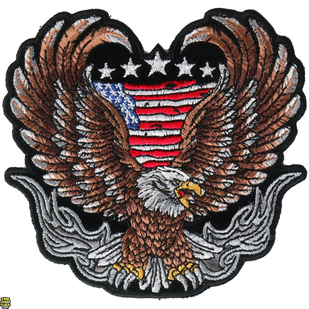 Patriotic Biker Eagle Patch Iron on applique - TheCheapPlace